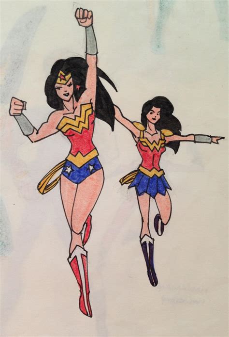 Sidekicks Wonder Woman And Wonder Girl By Waterbuffalo62 On Deviantart