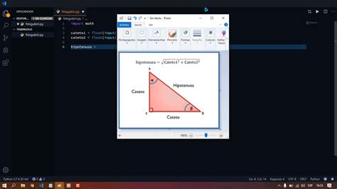 Python Determinar la Hipotenusa de un triángulo rectángulo en Python