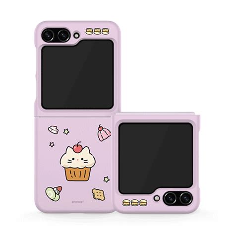 뿌잉몰 갤럭시z플립 드로잉 푸드 하드케이스 3d 곡면 디자인