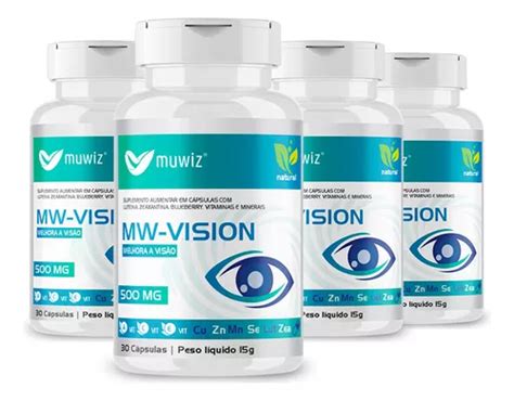4 Luteína Zeaxantina Vit C Zinco 30 Cáps Mw Vision Muwiz Parcelamento