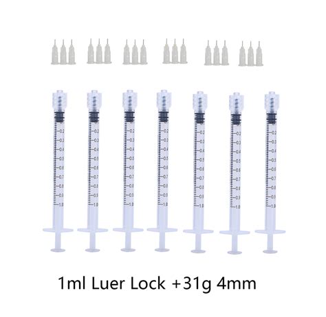 루어 락 주사기 및 바늘 주입 도구 일회용 멸균 개별 포장 1ml 31g 4mm 31g 6mm 31g 13mm