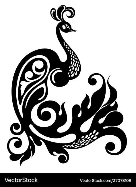 Peacock Black And White Logo