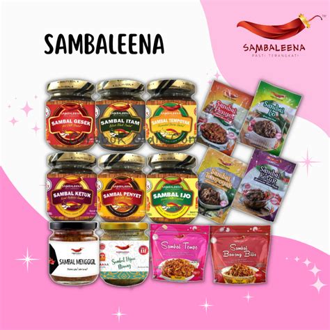 Sambaleena Sambal Ijo Sambal Penyet Sambal Itam Sambal Ketuk