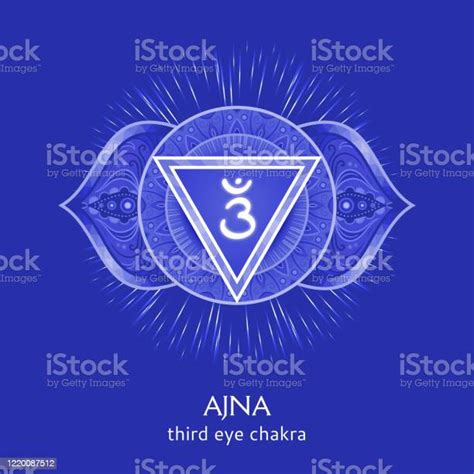 Ajna 제 3 눈 차크라 기호 화려한 만다라 벡터 일러스트레이션 0명에 대한 스톡 벡터 아트 및 기타 이미지 0명 건강한