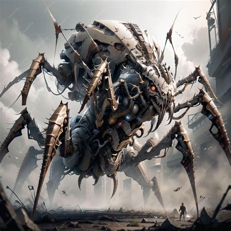 Premium Ai Image A Giant Robot With A Large Body And Spider Legs