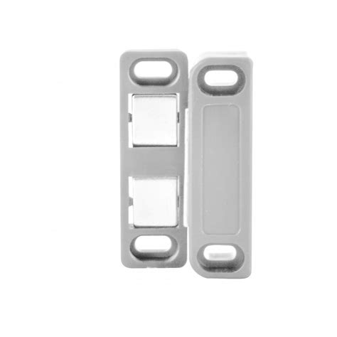 Loqueteau magnétique MP pose en applique blanc force 5kg par 8 Interges Bricozor