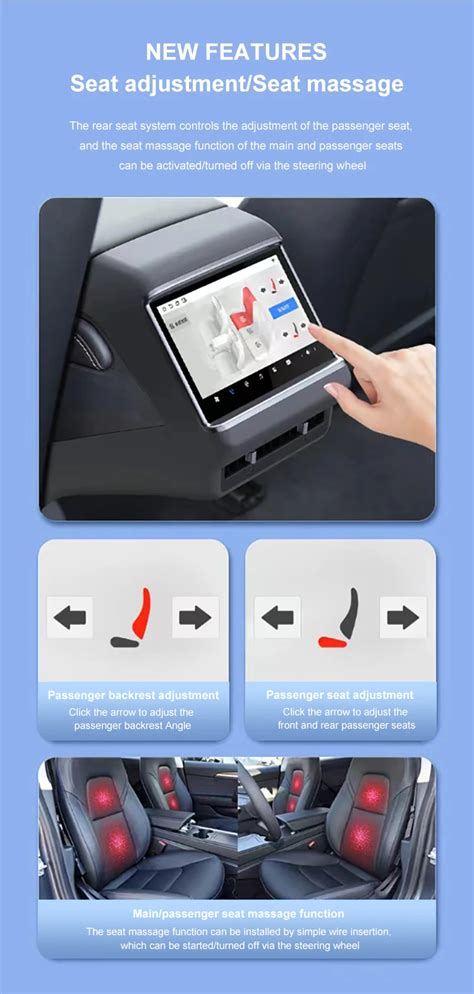Tesla Style Touch Screen Infotainment System For Tesla Model 3 Y Rear Seat Entertainment Screen