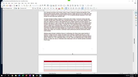 Libreoffice Writer Quick Video Split Table Over Two Pages Youtube
