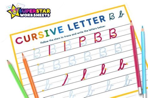 Cursive B Superstar Worksheets