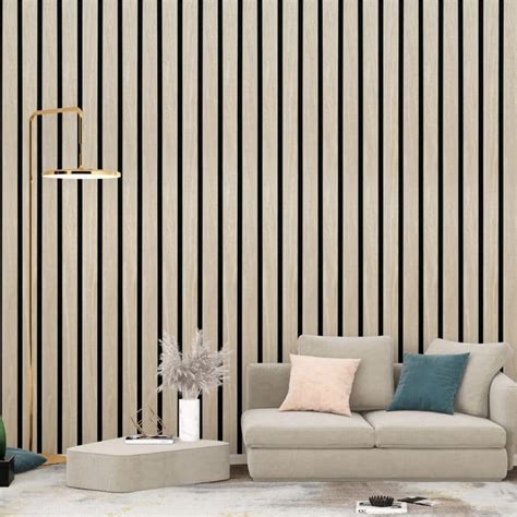 Buy Light Ash Acoustic Slat Wall Panelling Strivo Plus Panel Co