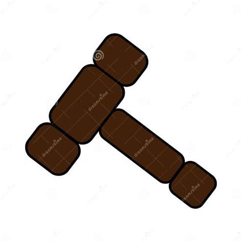 Hammer Knock Judge Icon Design Vector Illustration Stock Vector