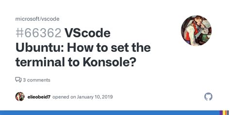 Vscode Ubuntu How To Set The Terminal To Konsole · Issue 66362