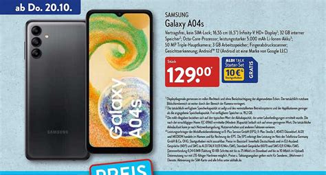 Samsung Galaxy A04s Angebot bei ALDI Nord - 1Prospekte.de
