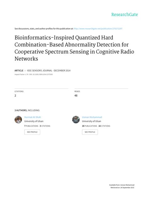 bioinformatics inspired quantized hard combination based abnormality detection for cooperative