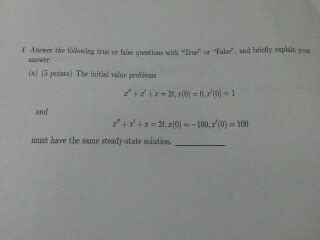 Solved Diff Eq Chegg Com
