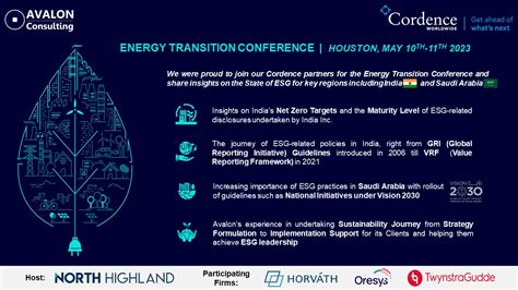 Energy Transition Conference Cordence Worldwide