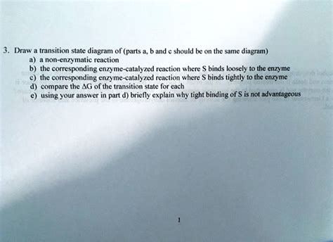Draw Transition State Diagran Of Parts And Should Be On The Same Diagram Non Enzymatic Reaction