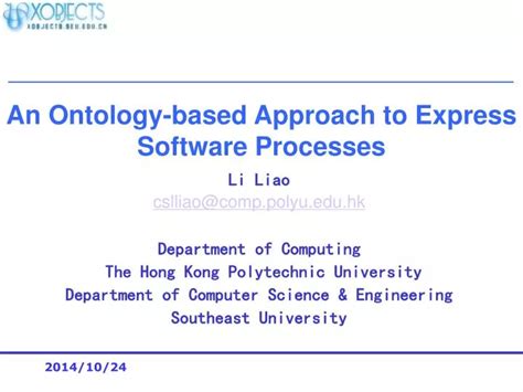 ppt an ontology based approach to express software processes
