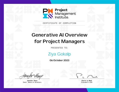 Generative Ai Overview For Project Managers Certificate Pdf
