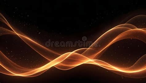 Abstract Image Of A Glowing Golden Wave With Subtle Sparkles Flowing