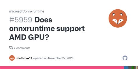 Does Onnxruntime Support Amd Gpu · Issue 5959 · Microsoftonnxruntime
