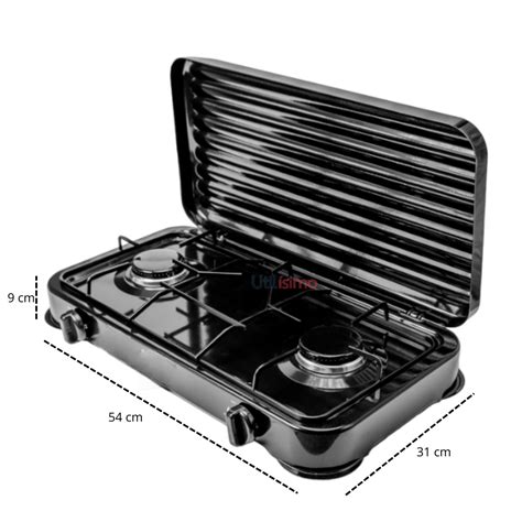 Ripley COCINILLA ENCIMERA A GAS 2 PLATOS PORTATIL