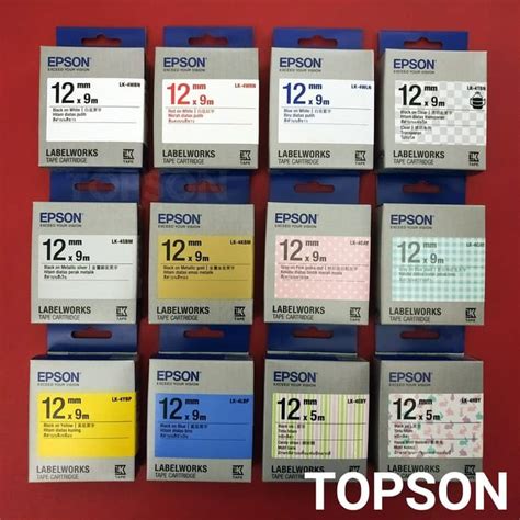Jual Epson 12mm Label Tape Cartridge For Epson Labelworks Printer