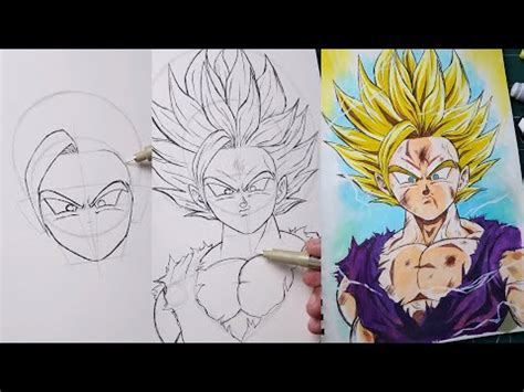 How To Draw Gohan Ssj2 From Cell Saga Full Guide Step By Step