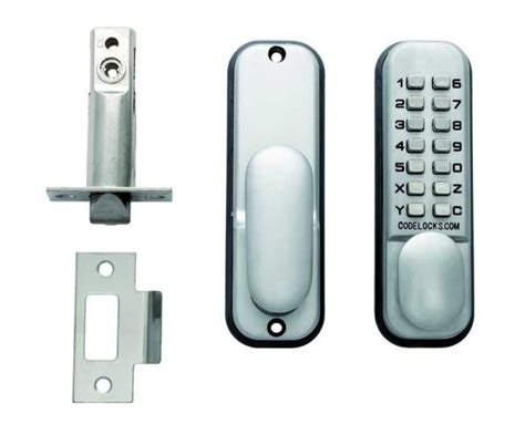 Codelocks Digital Push Button Door Lock Silver Grey With Dual Backplate