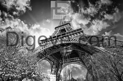 دانلود عکس با کیفیت سیاه و سفید برج ایفل دیجیو