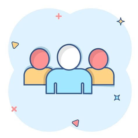 만화 스타일 사람들이 통신 아이콘 흰색 배경에 사람들 만화 벡터 일러스트 파트너십 시작 효과 비즈니스 개념 프리미엄 벡터