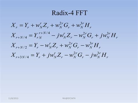Radix 4 Fft Algorithm And It Time Complexity Computation Pptx