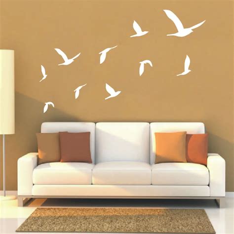 2016 Hot Ten Geese Flying Decals Living Room Wall Art Decor Wall