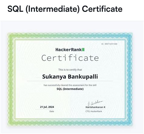 I Am Proud To Share That I Successfully Cleared The Hackerrank