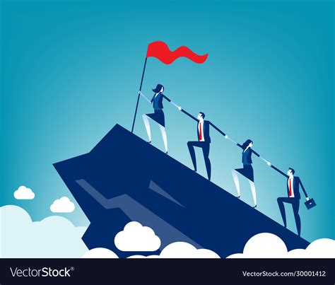 Business People Together To Success Holding Each Vector Image