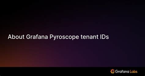 About Grafana Pyroscope Tenant Ids Grafana Pyroscope Documentation