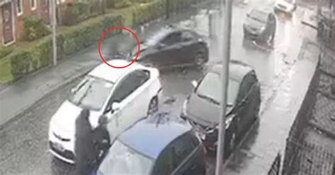 Cctv Shows Terrifying Moment Car Ploughs Into Man In Street And Runs