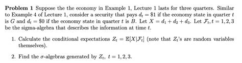 problem 1 suppose the the economy in example 1
