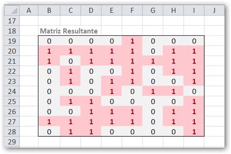 La Rebotica de Excel Transformar una Matriz a Sistema de Numeración Binario