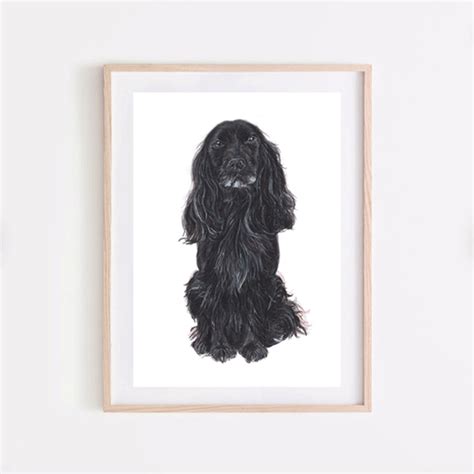 Chocolate Cockapoo Original Drawing Kitty Draws Dogs