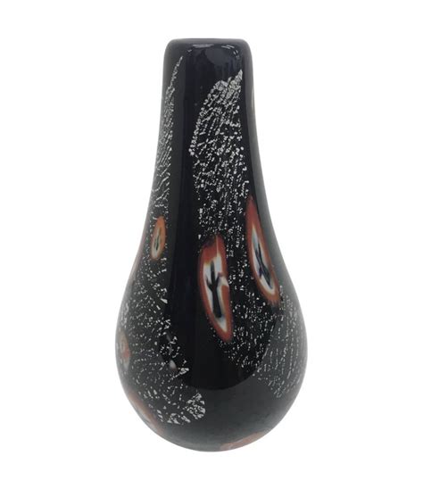 Alfredo Barbini Black Murano Glass Vase 1975 106267
