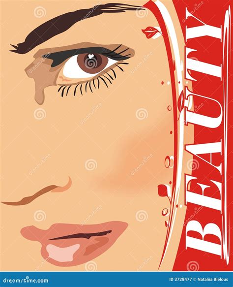 The Woman Fragment Of Face Stock Vector Illustration Of People