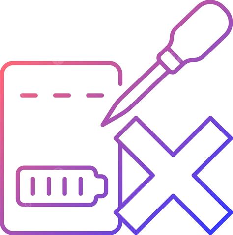 gradient linear vector icon with manual label for power bankavoid