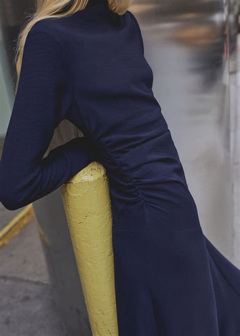 Asymmetrical Pleated Dress Women Mango Usa