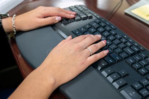 Accurate Data Entry Into The Computer Stock Image Image Of Typing Data 310265247