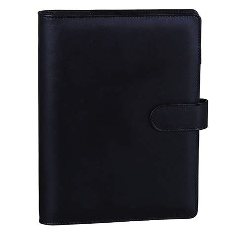A5 Binder Pu Leather 6 Ring Notebook Binder Cover Grandado