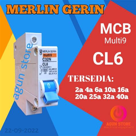 Mcb Merlin Gerin 6 Ampere Multi9 6a Merlin Gerin Pln 1300w Cl6 Spln