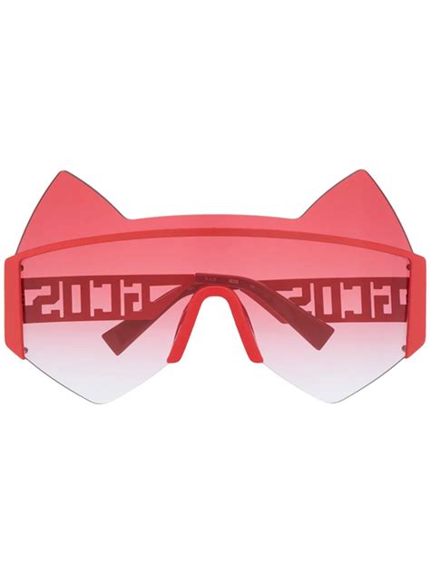 Gcds Kitty Tinted Sunglasses In Red Whats On The Star