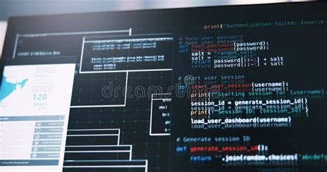 Computer Screen Code And Software Development With Programming