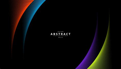 추상적 인 다채로운 웨이브 라인 벡터 배경 당신의 아이디어 배너 플래카드 포스터에 대한 라인 곡선 현대적인 디자인 Eps10